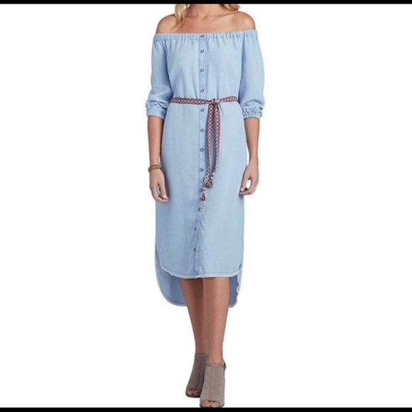 Democracy | Dresses | Lnew Democracy High Low Chambray Dress Off ...